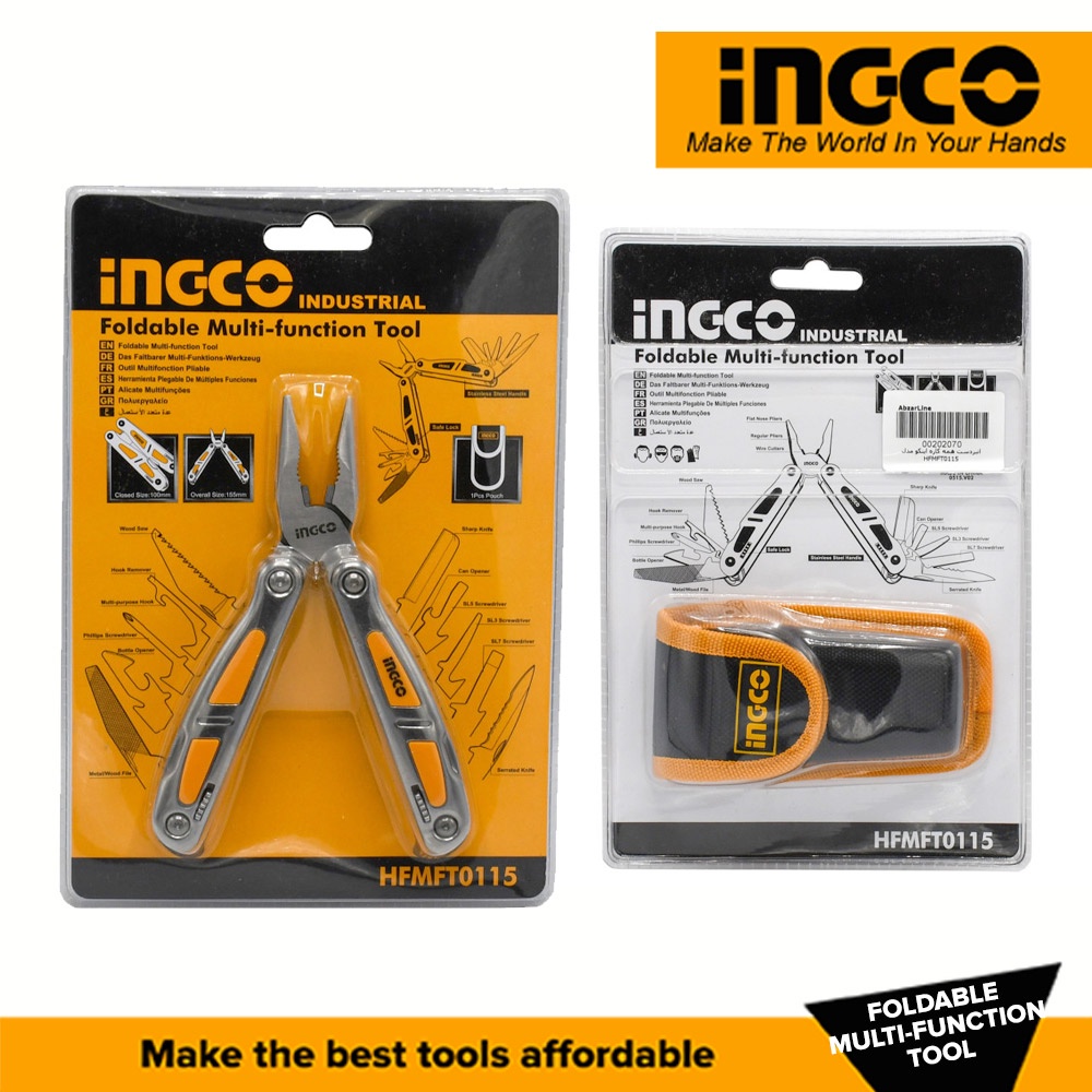 Ingco Foldable Multi-Function Swiss Knife Tool with Pouch bag HFMFT0115 IHT | Shopee Philippines
