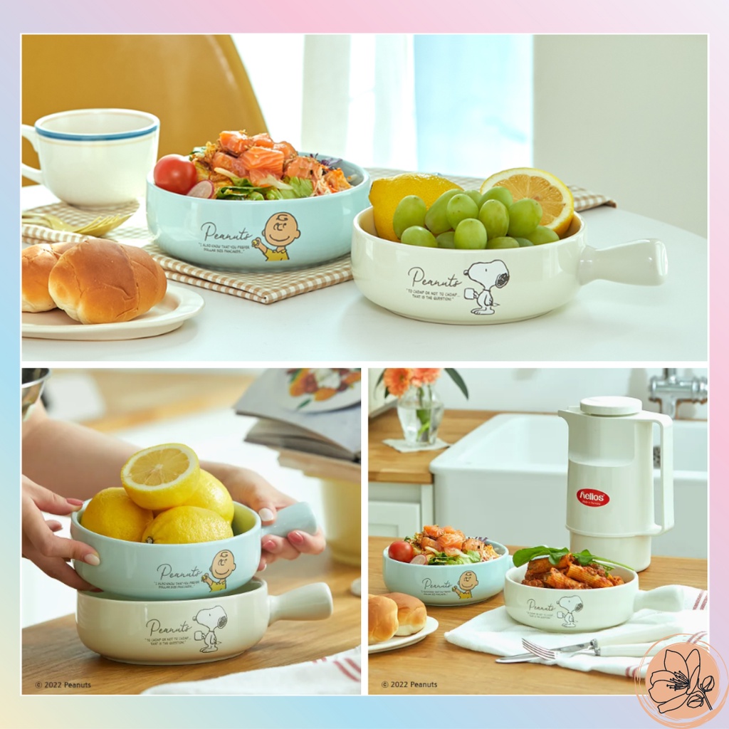 Peanuts x Snoopy Ceramic Handle Bowl 550ml | Shopee Philippines