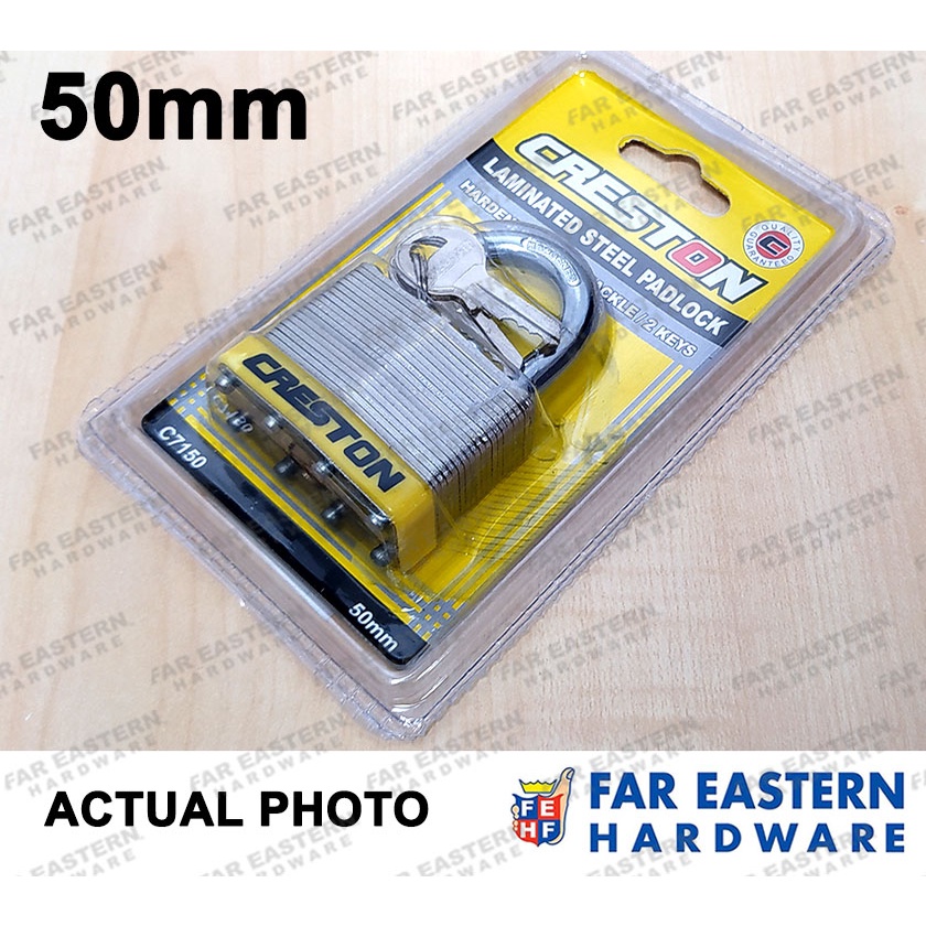 CRESTON Laminated Padlock | Long Shackle 30mm | 40mm | 50mm 65mm CRDH ...
