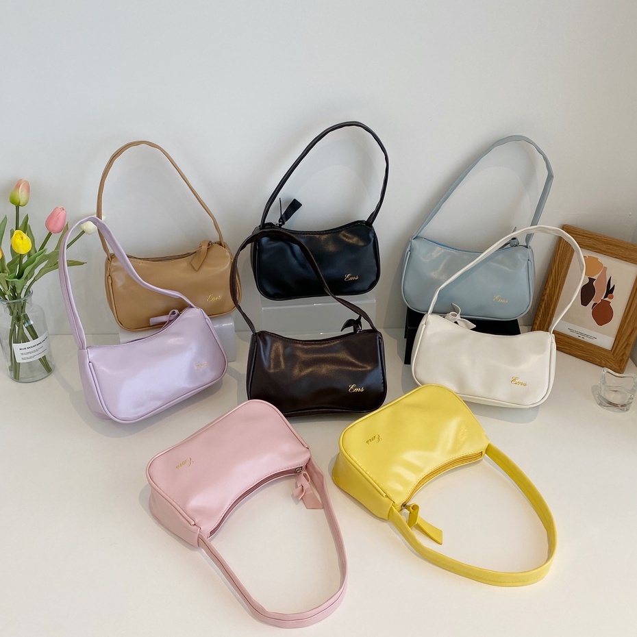 emie fashion Simple Elegant Korean Bag Women Small Shoulder Bag Pure ...