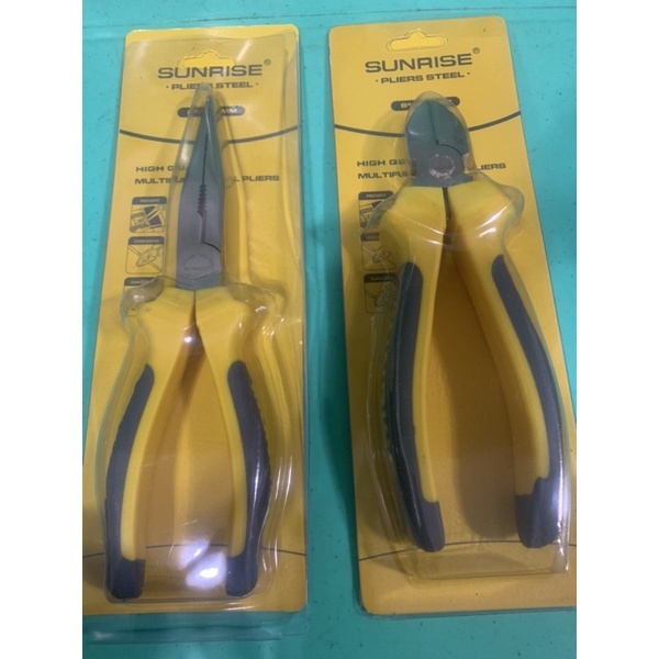 Sunrise Pliers 8" (Side Cutter, Combination, Long Nose) | Shopee ...