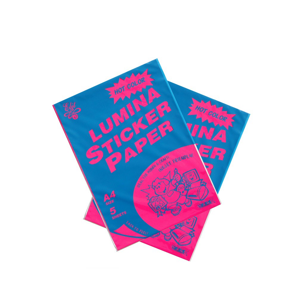 Veco Lumina hot color Sticker Paper A4 5sheets | Shopee Philippines