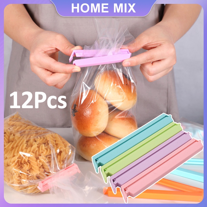 12Pcs Food Clip Food Bag Plastic Sealer Clamp Portable Sealing Clips ...