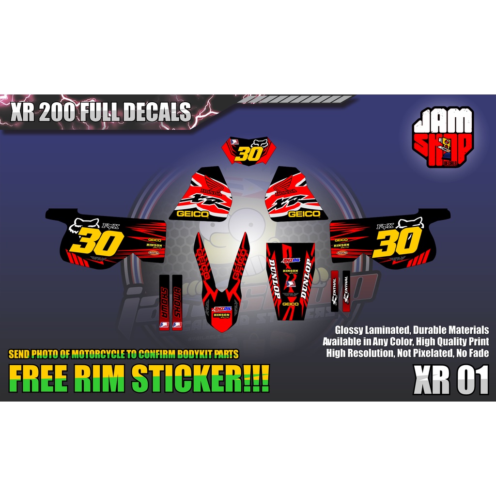 XR 200 Decals Customized Body Kit / Stock Cover | Shopee Philippines