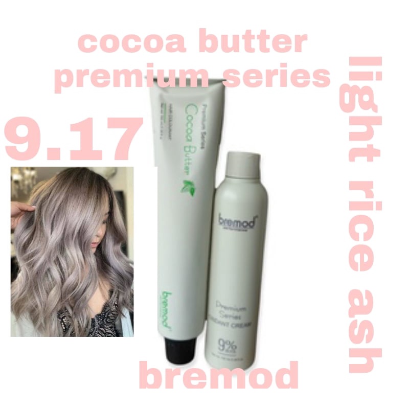 BREMOD PREMIUM SERIES COCOA BUTTER HAIR COLOR WITH OXIDIZER (9.17 LIGHT ...