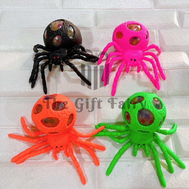 Stress Relieving Ball Colorful Spider Squeeze Toy Full Of Water ...