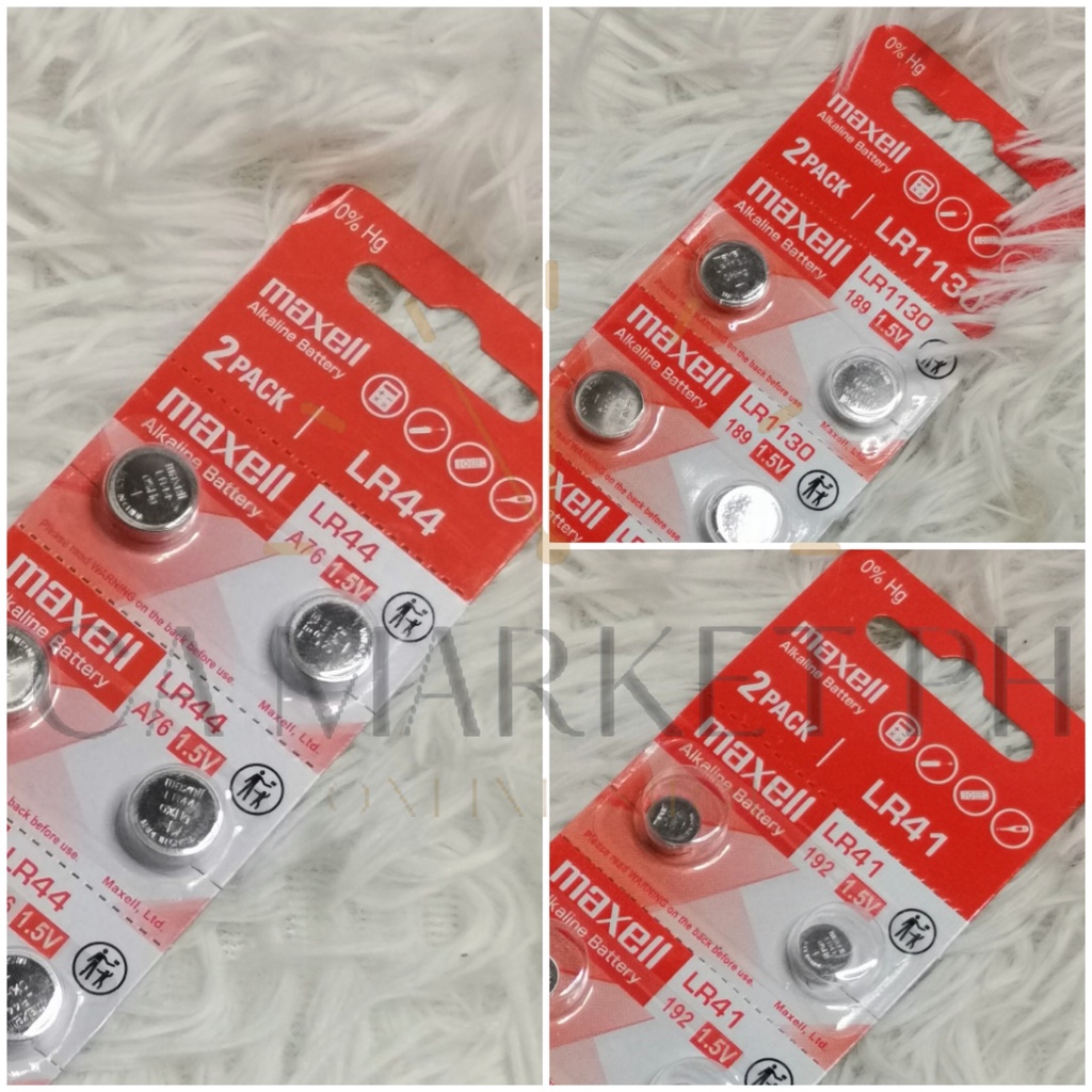 Maxell LR44 (A76), LR41 (192), LR1130 (189) 1130 Alkaline Battery 1pc 1.5V 100% Original Maxell ...