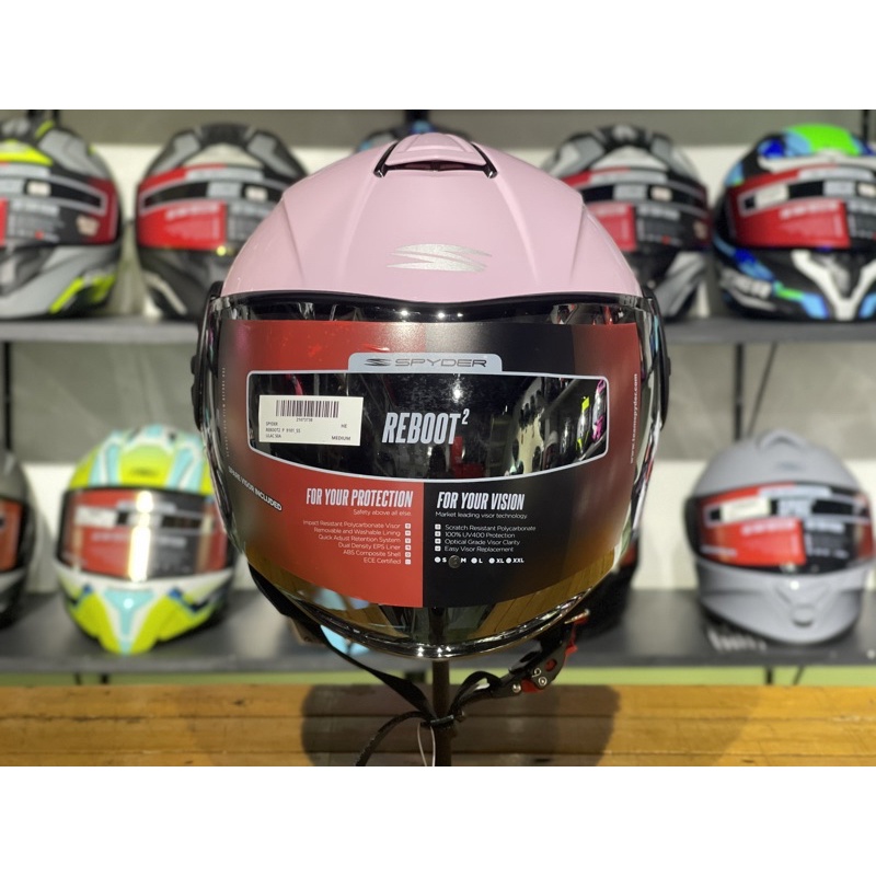 SPYDER REBOOT 2 Half-face Helmet with Free Clear Visor (PASTEL ...