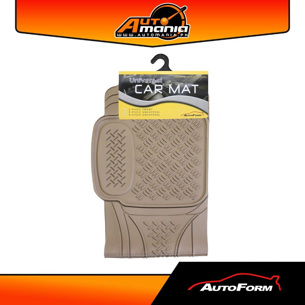 Autoform 1PC-BGE Rear Plastic Car Mat Beige Not Rubber Universal Heavy ...
