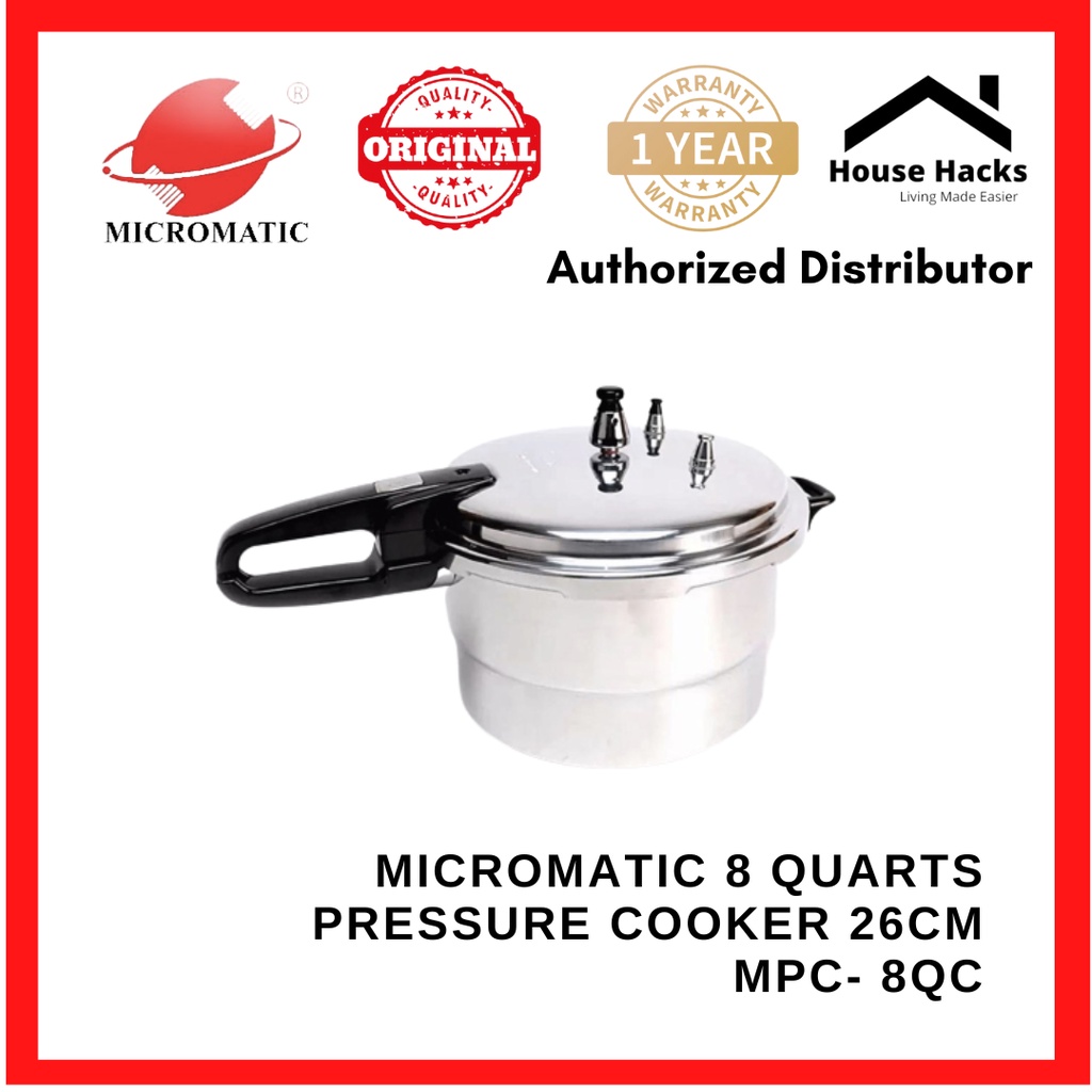 Micromatic MPC- 8QC 8 Quarts Pressure Cooker 26cm (House Hacks ...
