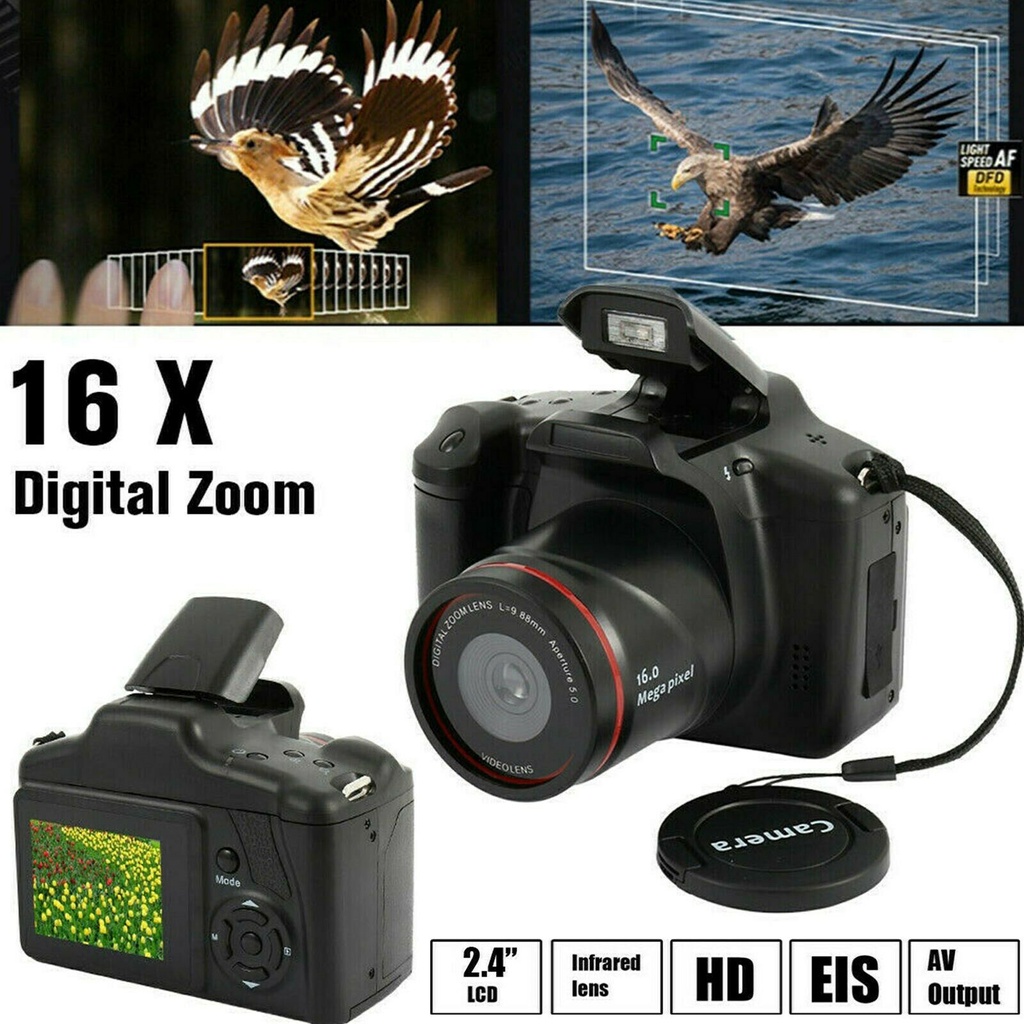 Digital DSLR Camera 2.4 Inch TFT LCD Screen 16X Zoom HD 16MP 1080P Anti ...