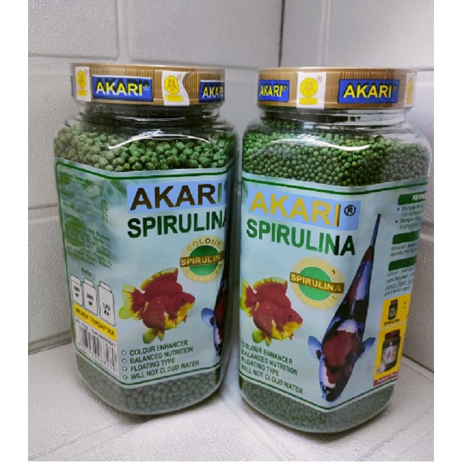 Akari SPIRULINA PELLETS 300 GRAM KOI FISH FOOD KOKI FISH FOOD AKARI ...