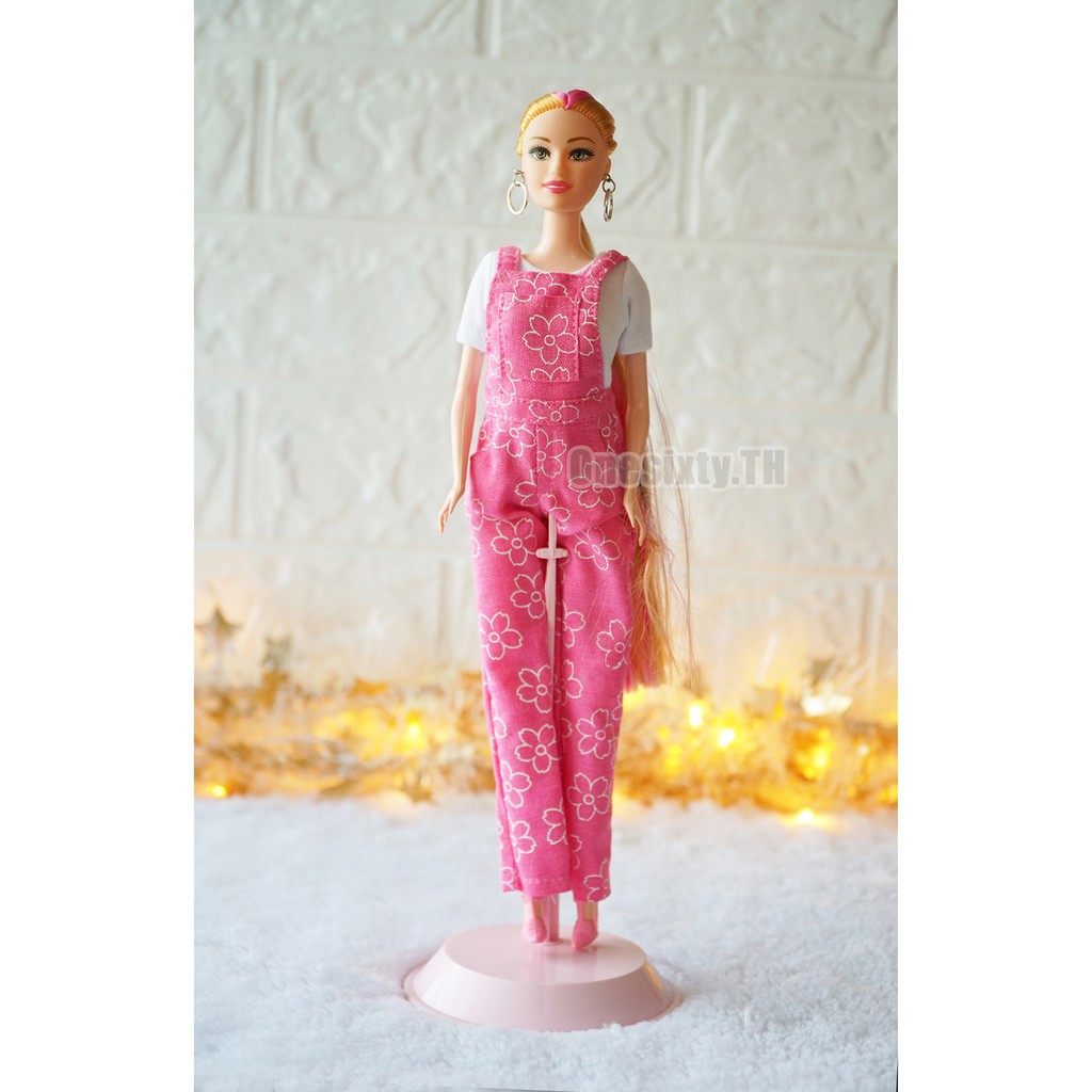 BARBIE Set 30 Cm. Doll Pink Floral Overalls Not Included | Shopee ...