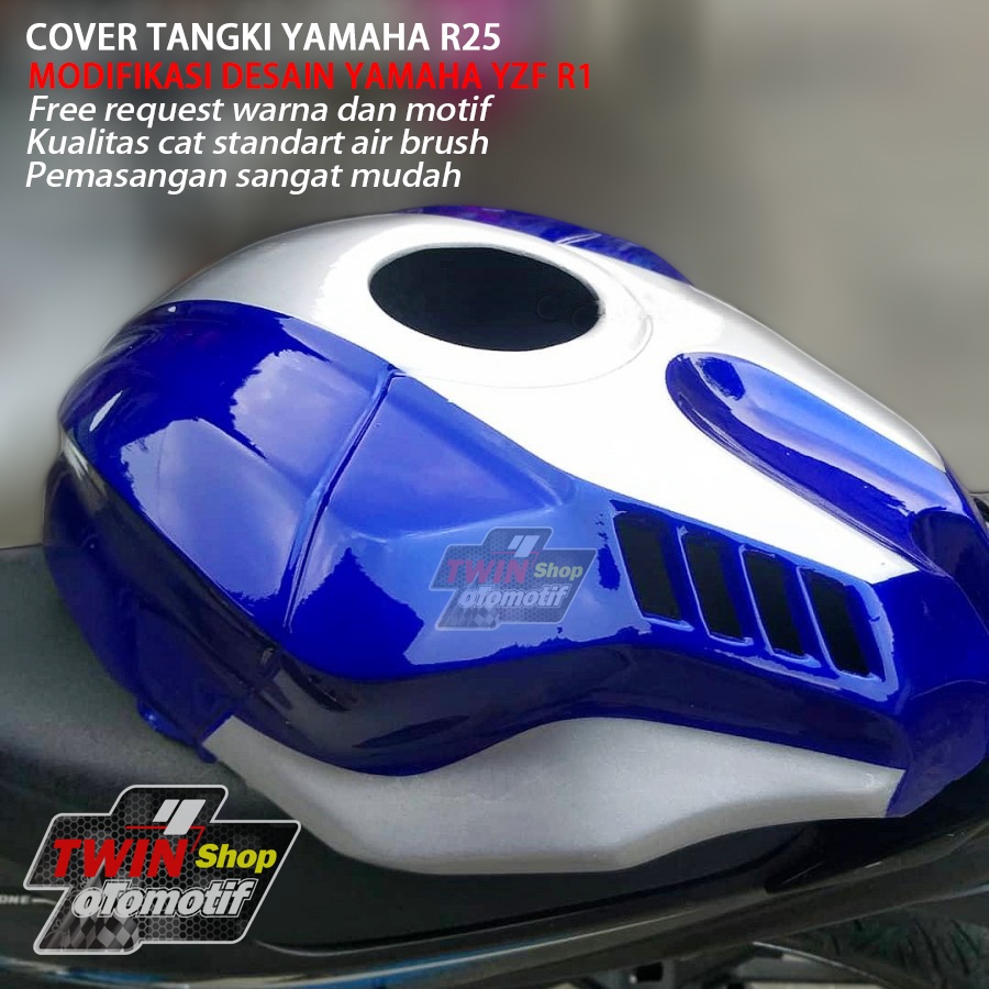 R25 tank Cover R1M MODEL / R25 TANK CONDOM R1M MODEL BLUE | Shopee ...