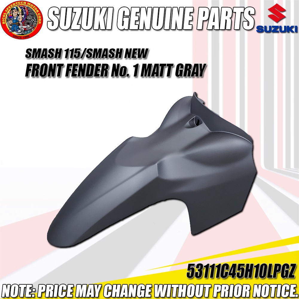 SMASH 115/SMASH NEW FRONT FENDER 1 MATT GRAY (SGP) (Genuine ...