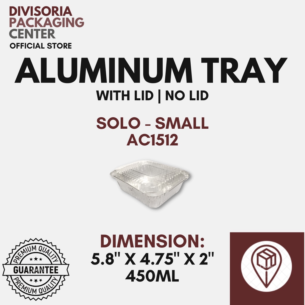Solo-Small Aluminum Tray | Pan with Lid/No Lid -AC1512 [10 to 50pcs/set ...