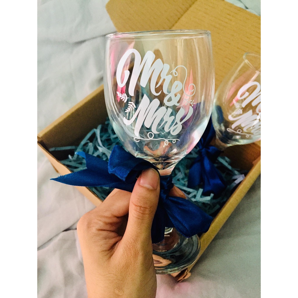 Personalized Wine Glass Gift Set | Shopee Philippines