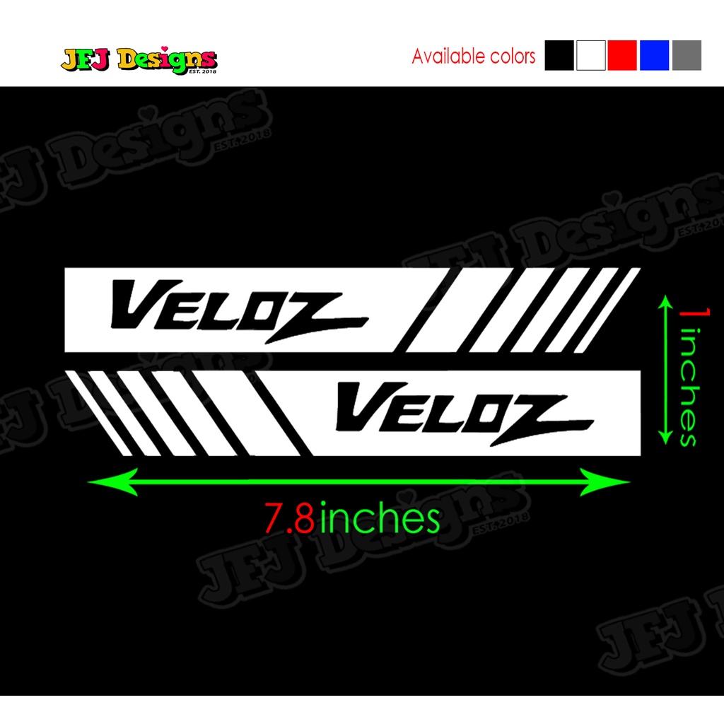 VELOZ REAR MIRROR STICKER | Shopee Philippines