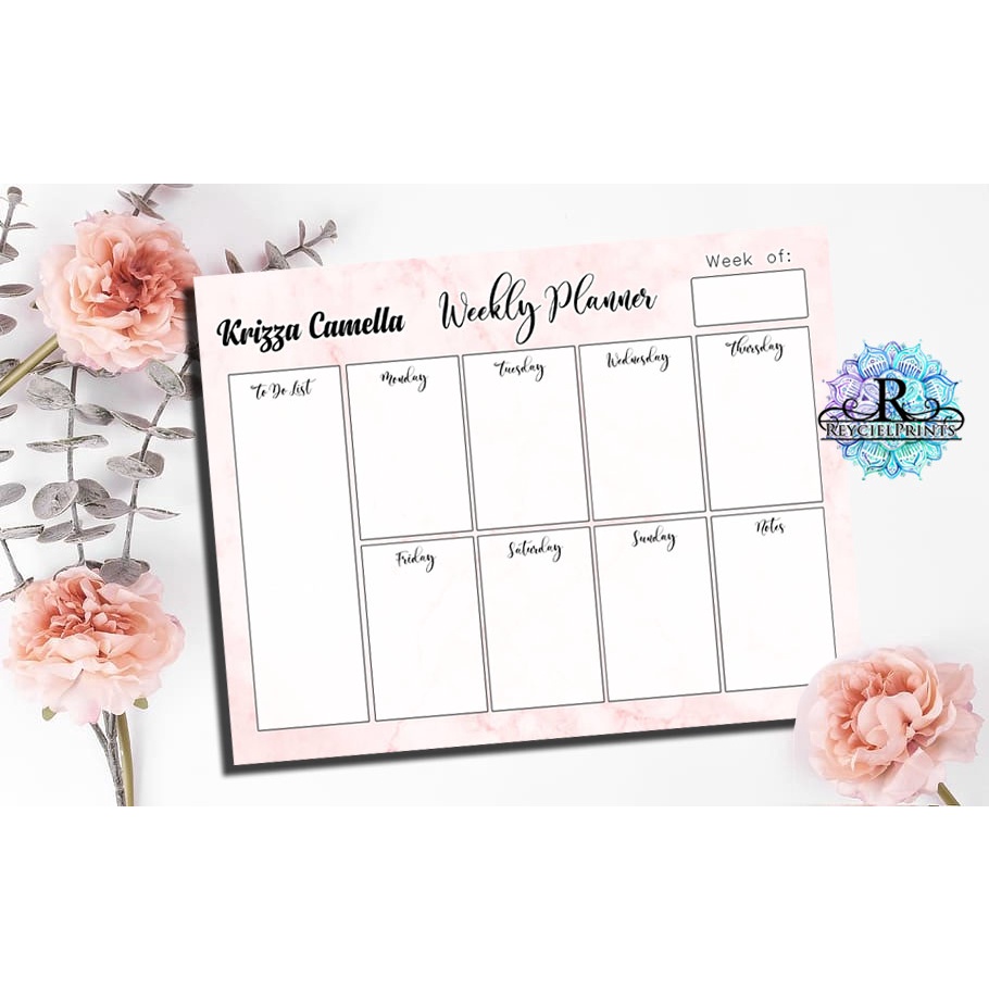 Personalized Weekly planner | Shopee Philippines
