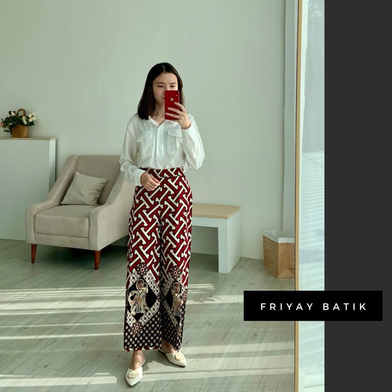 Gim Long Pants Red/Batik Trousers/Batik Culottes | Shopee Philippines