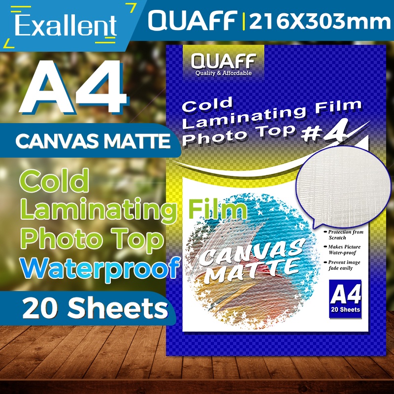 Quaff Photo Top Cold Laminating Film Photo Top A4 ( Glossy / Glitter ...