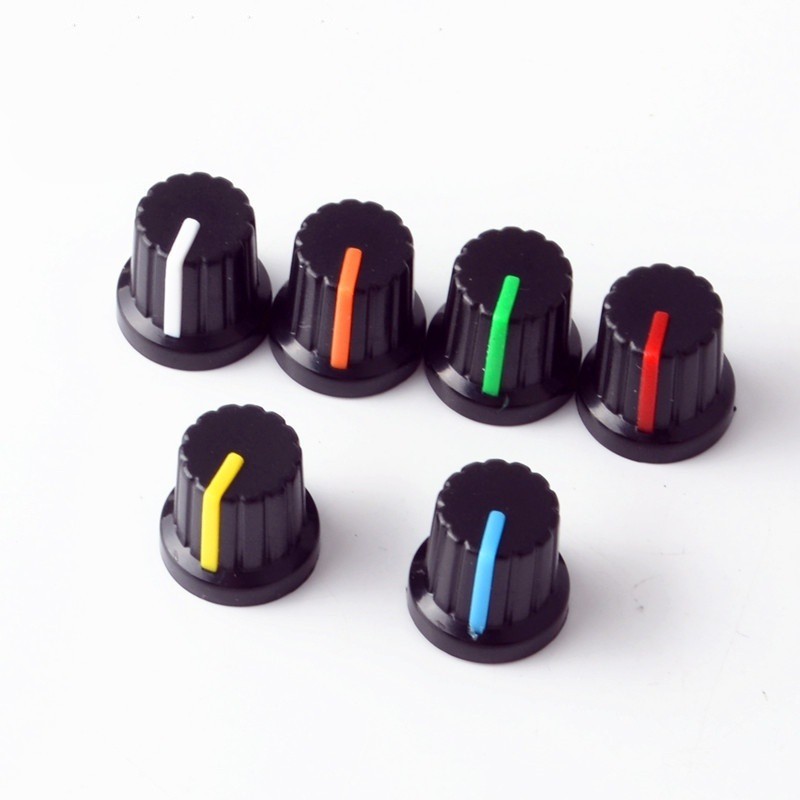 10pcs 6mm Shaft Hole Dia Potentiometer Pot Knobs Caps | Shopee Philippines