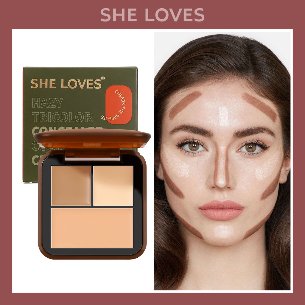 3 color Face Shading Contour Palette Matte Highlight Contour Bronzer ...