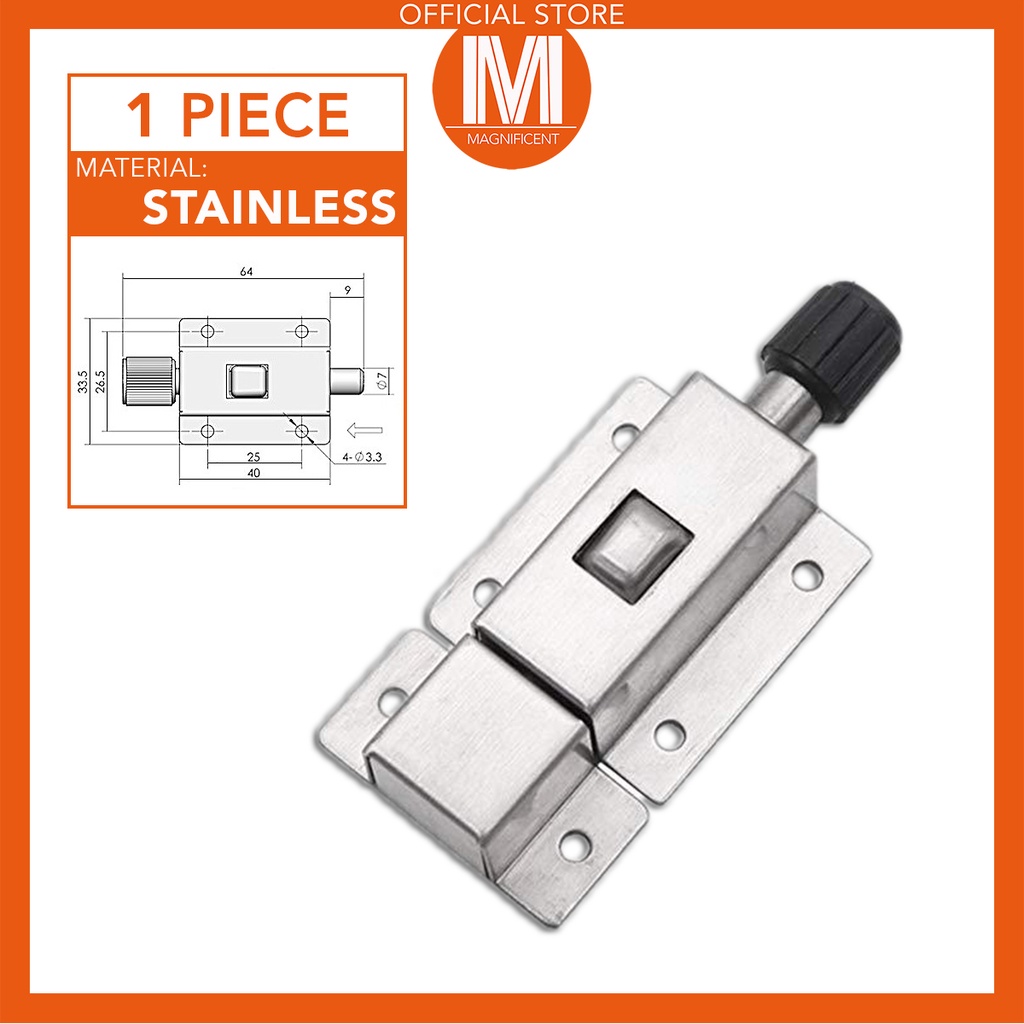 Stainless Spring Push Button Barrel Bolt Sliding Lock | Shopee Philippines