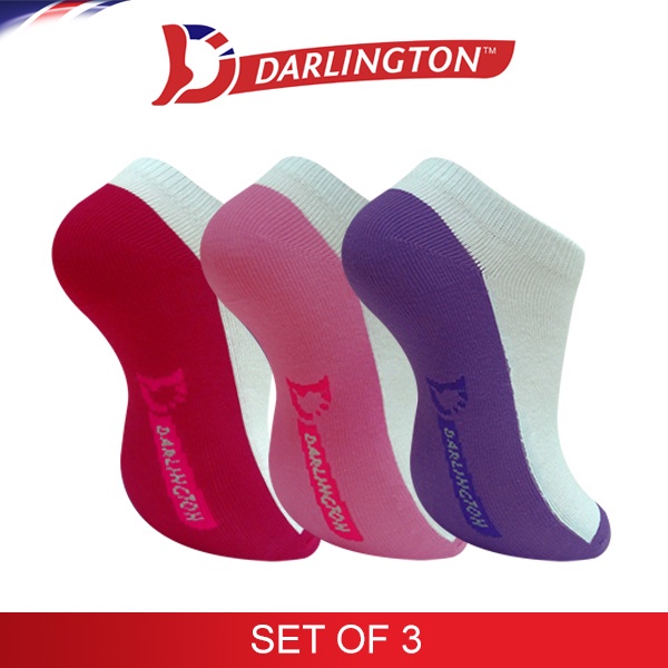 Darlington Kids Casual Cotton Foot Socks WDBP1D Set Of 3 | Shopee ...