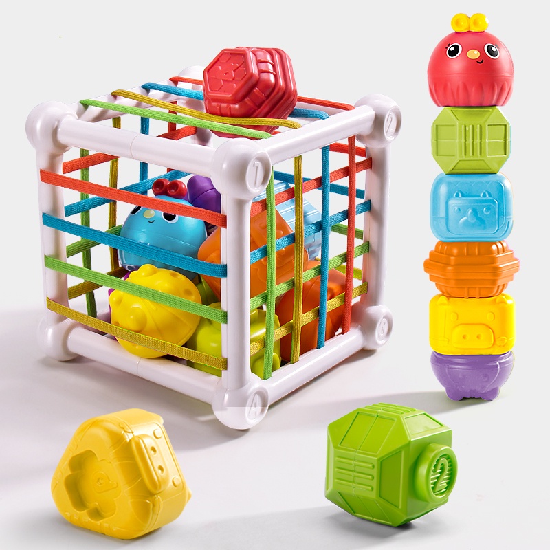 Baby Cube Shap Stacking Puzzle Game Girl Sorters Early Learning Kids ...