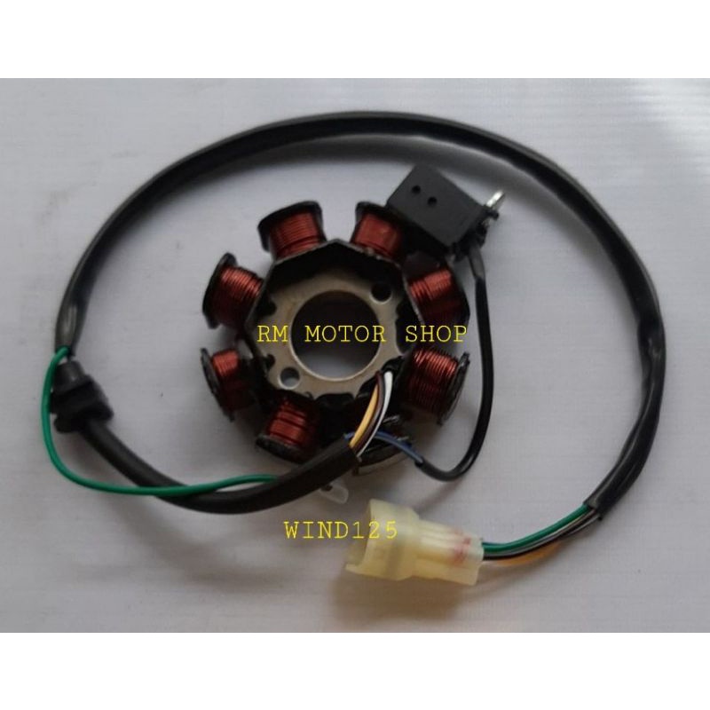 WIND 125 STATOR COIL ASSY (8 Coil) | Shopee Philippines