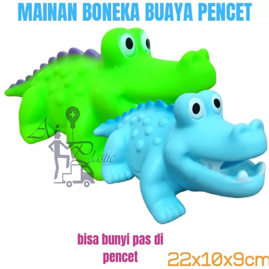 Aio Plastic-Children's Toys Crocodile Silicone Rubber Animal Crocodile ...
