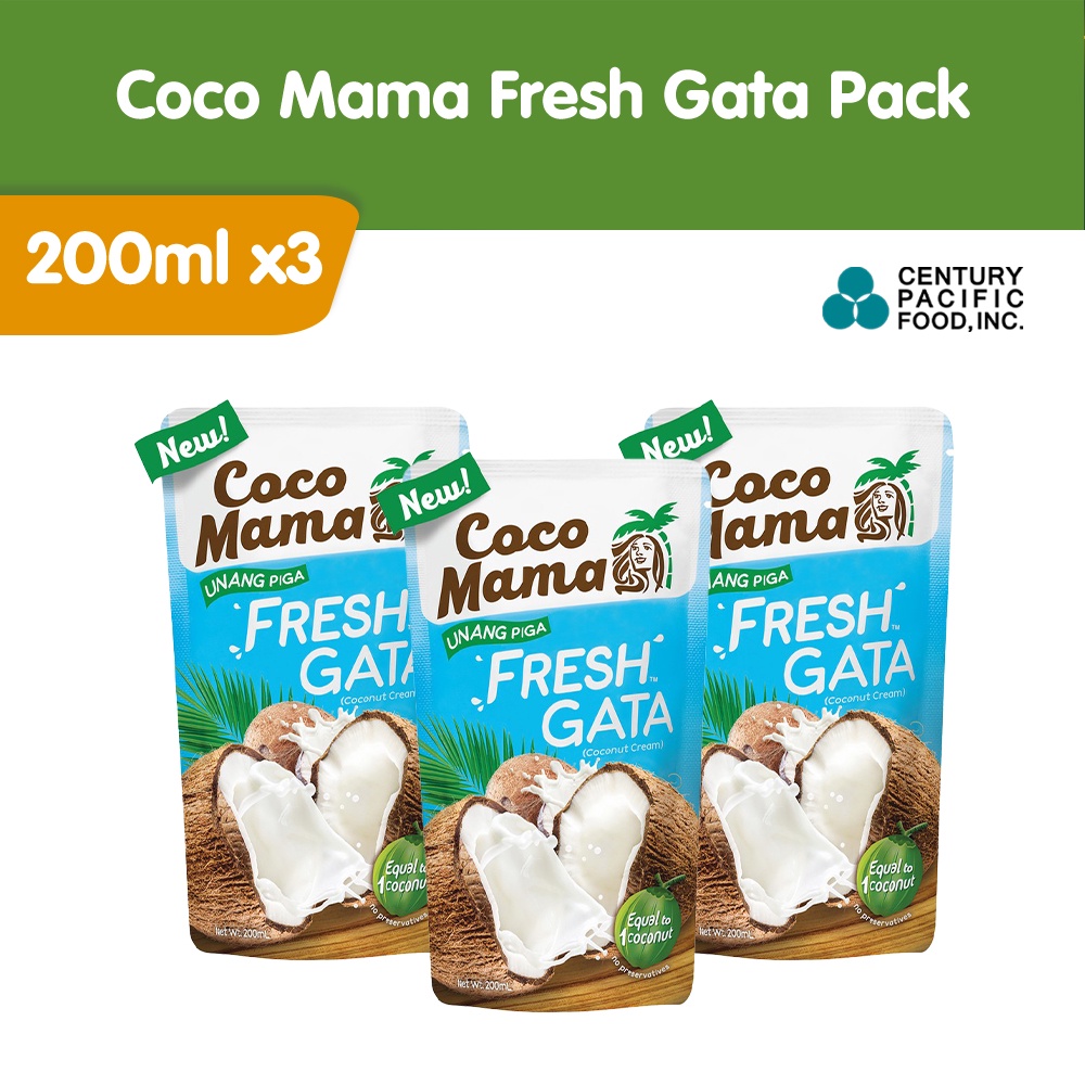 Coco Mama Fresh Gata 200ml (Pack of 3) | Shopee Philippines