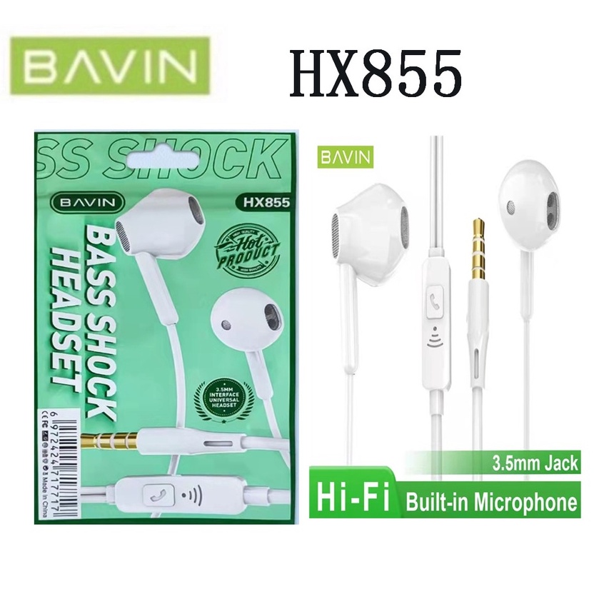 BAVIN headset HX820 headphone Earphone 3D Stereo Sound universal ...