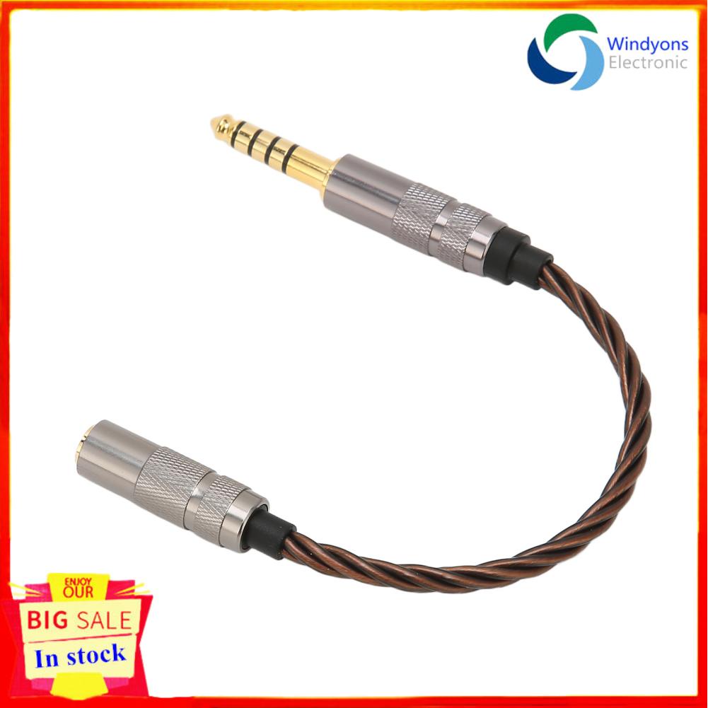 Windyons 4.4mm Balanced Male To 3.5mm Stereo Female Headphone Cable Gold Plated Adapter | Shopee ...