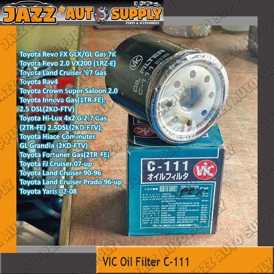 Vic Oil Filter C-111 For Toyota Revo | Fortuner I Innova | Shopee ...