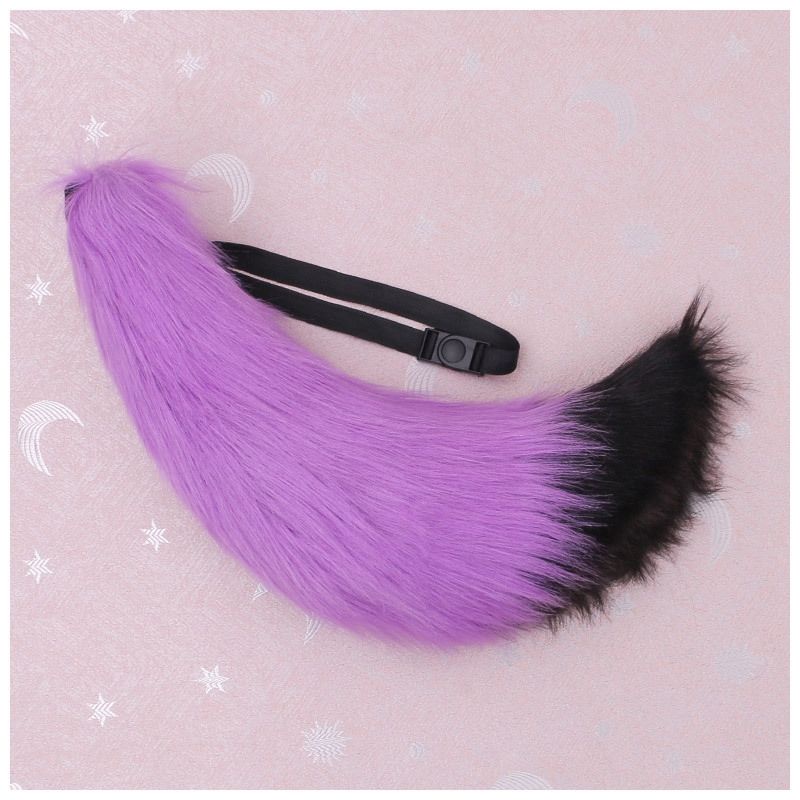 Long-haired fox tail cos ear beast ear cosplayJK tail simulation tail ...