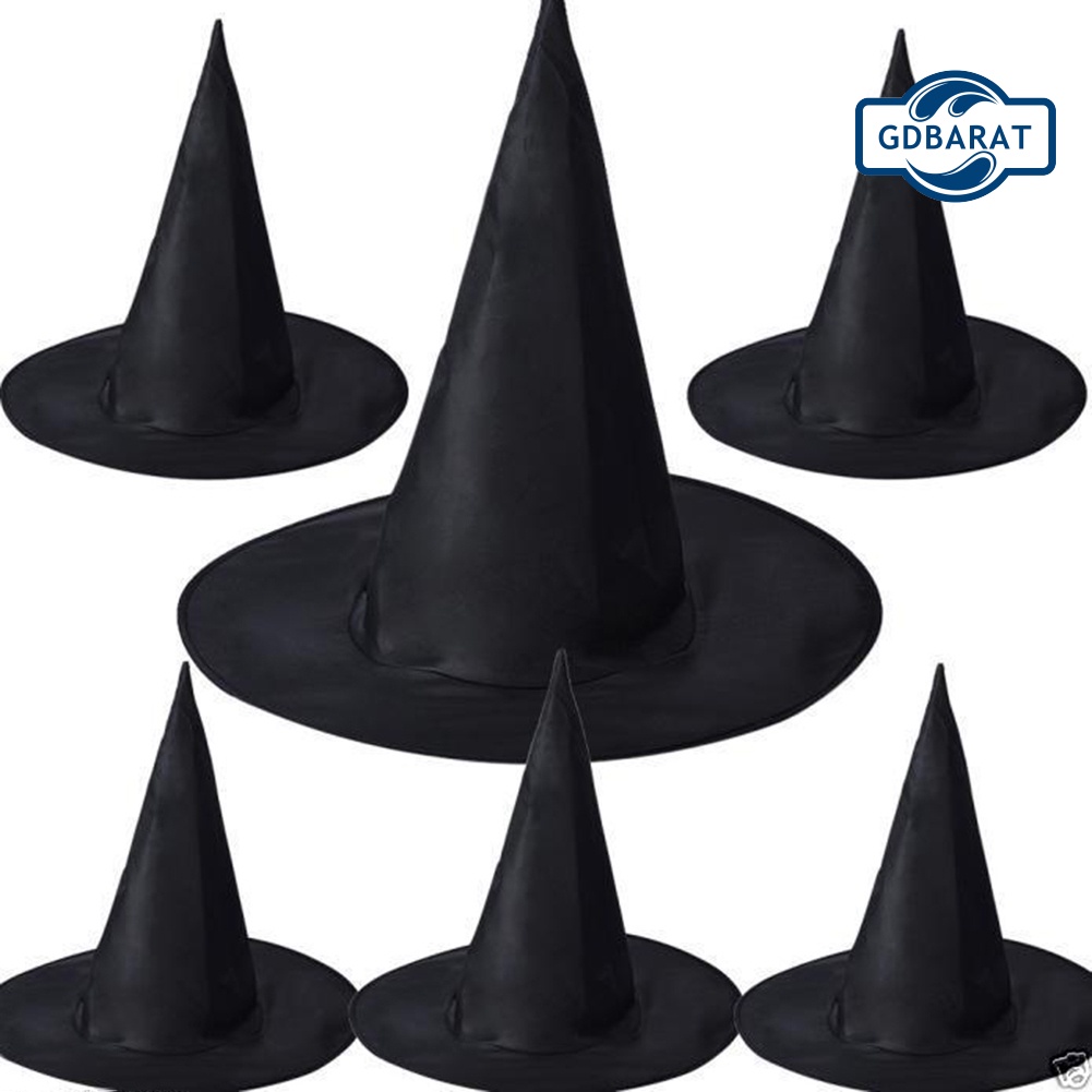 [NYC HalloW] 6Pcs Adult Women Witch Hat Pointy Cap Halloween Party ...