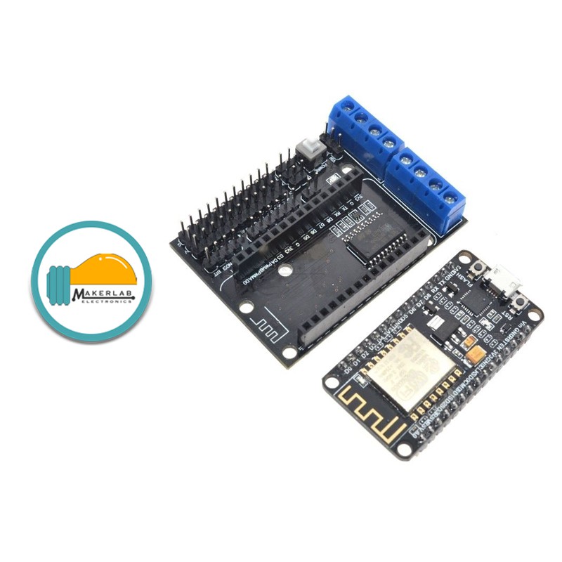 NodeMCU v2 Development Kit - NodeMCU V2 + ESP12E Motor Shield | Shopee ...