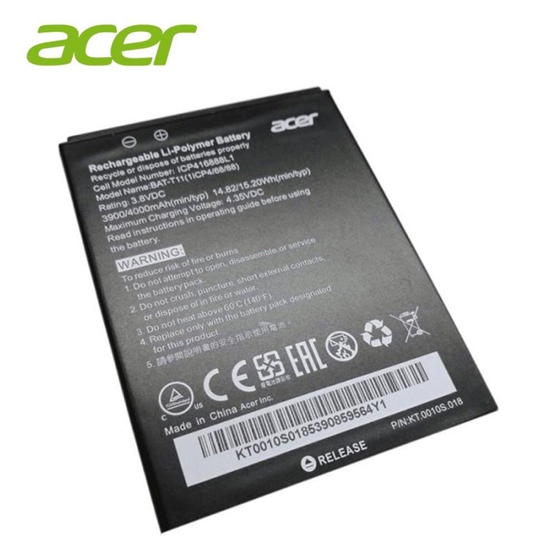 Acer liquid battery Z630 Z630s BAT-T11(1ICP6/68/88) Battery | Shopee ...