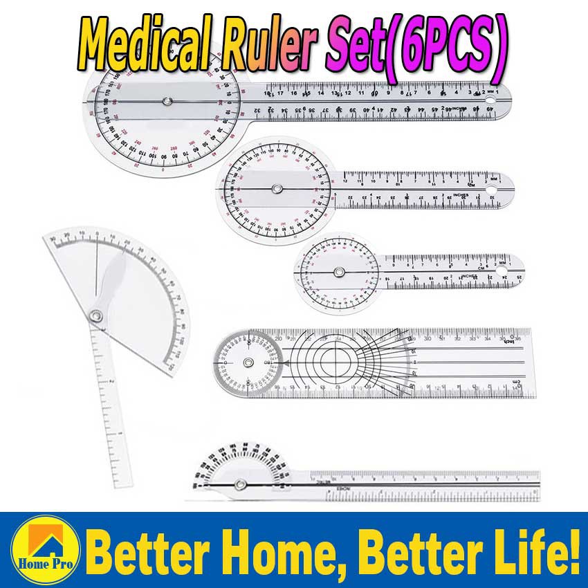 6PCS/SET 180 Degree Medical Spinal Ruler Body Caliper Ruler Spinal ...