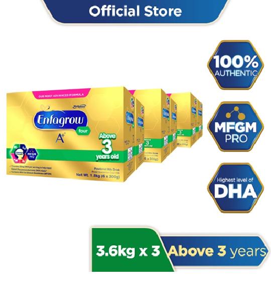 Enfagrow A+ Four Powdered Milk Drink for 3+ years old 10.8kg [3.6kg x ...