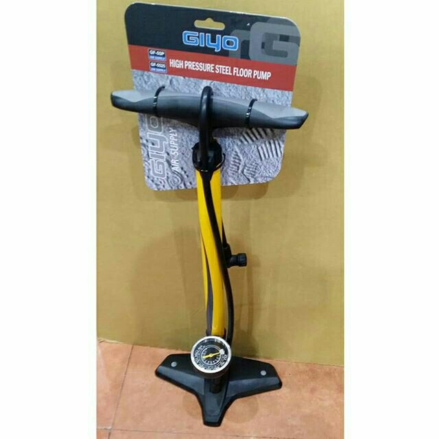 Blackcomb Giyo Steel Air Floor pump GF-5525P 160psi yellow (made in ...