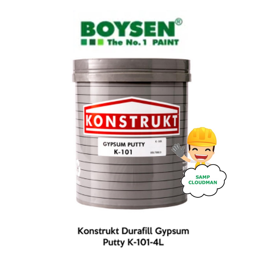 Boysen KONSTRUKT Durafill Gypsum Putty K101 Gallon 4 Liters | Shopee Philippines