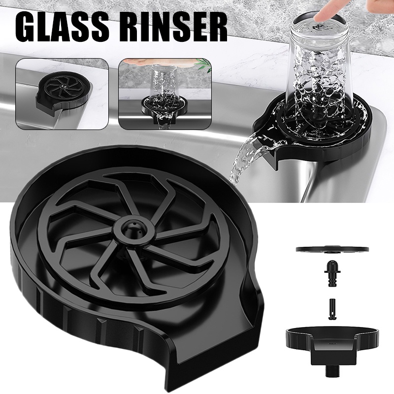 New Automatic Glass Rinser Bar Coffee Cup Cleaner Kitchen Sink Pitcher ...