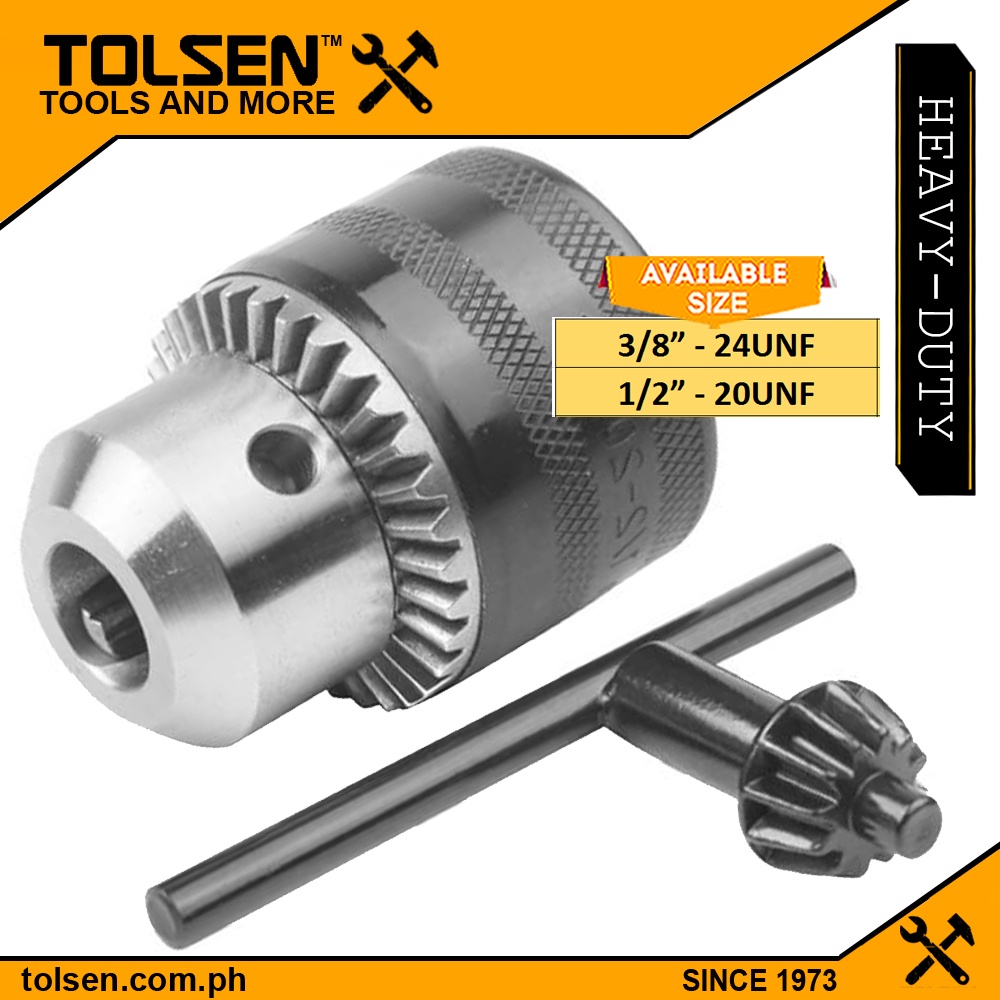 Tolsen Drill Chuck Key (3/8"- 1/2") Quick Change Hex Shank | Shopee Philippines