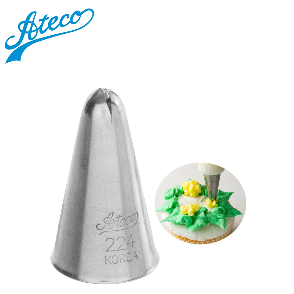 Ateco 224 Drop Flower Piping Tip Stainless Steel Icing Tip ( Set of 2 ...