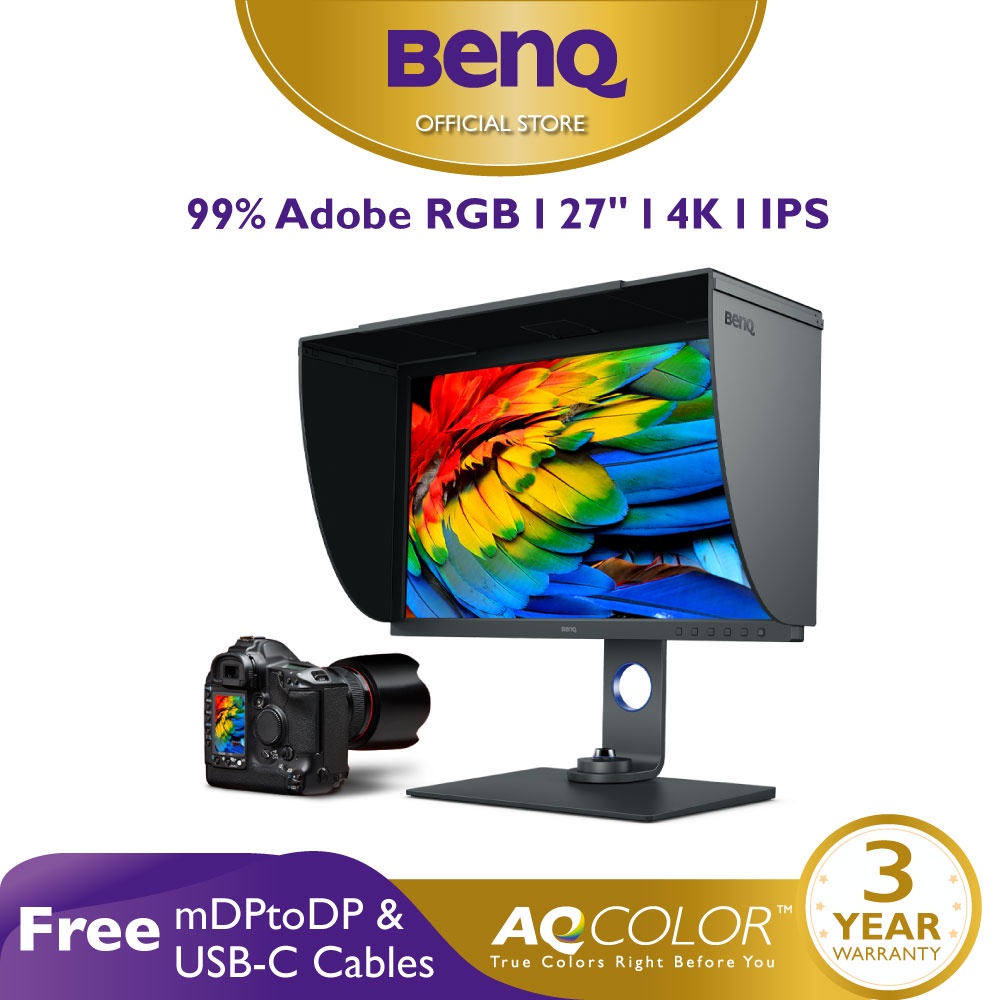 BenQ SW271C 4K UHD HDR 99% Adobe RGB USB-C Color Management Photograher ...