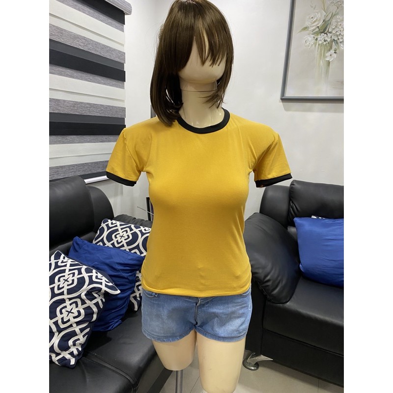 Plain Ringer Tees ( FIT UP to MEDIUM) | Shopee Philippines