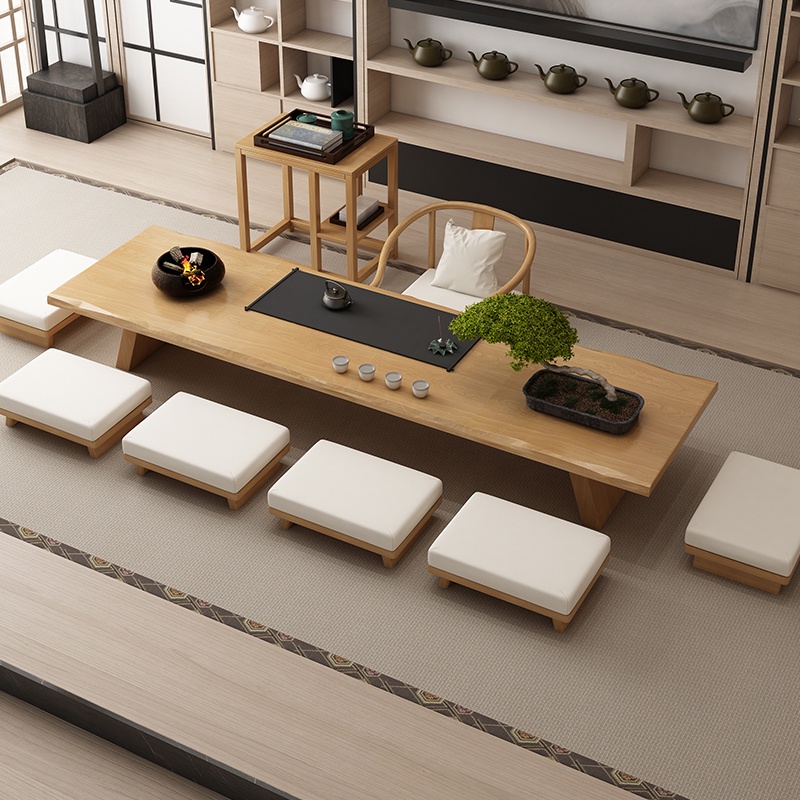 Japanese Style Log Tatami Table Sitting Ground Small Coffee Simple Bay ...